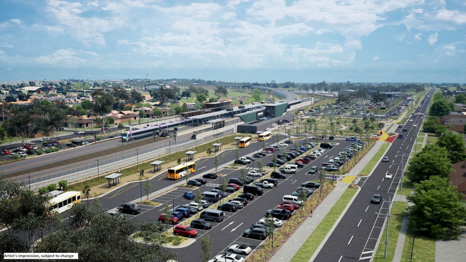 Melton station design released with expensive skyrail at the centre ...